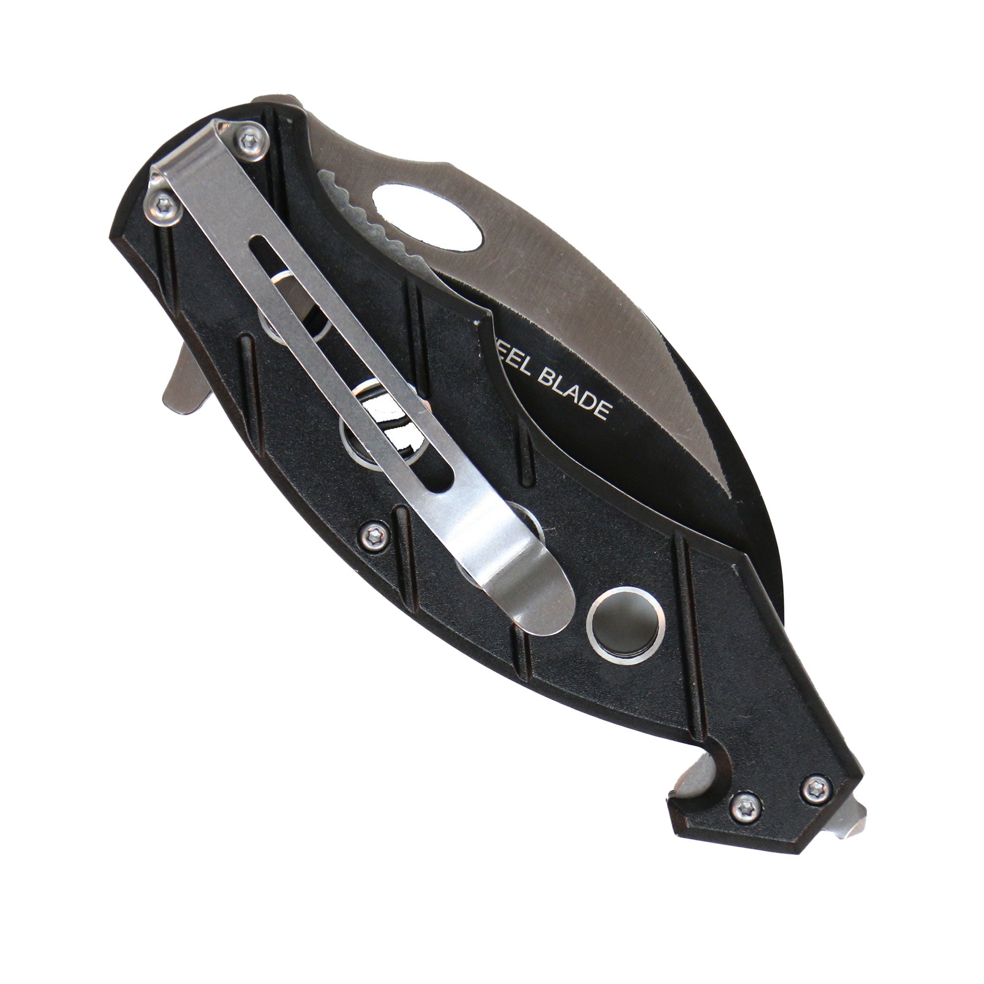 KNIFE BLACK CUT OUT TACTICAL – Hot Leathers